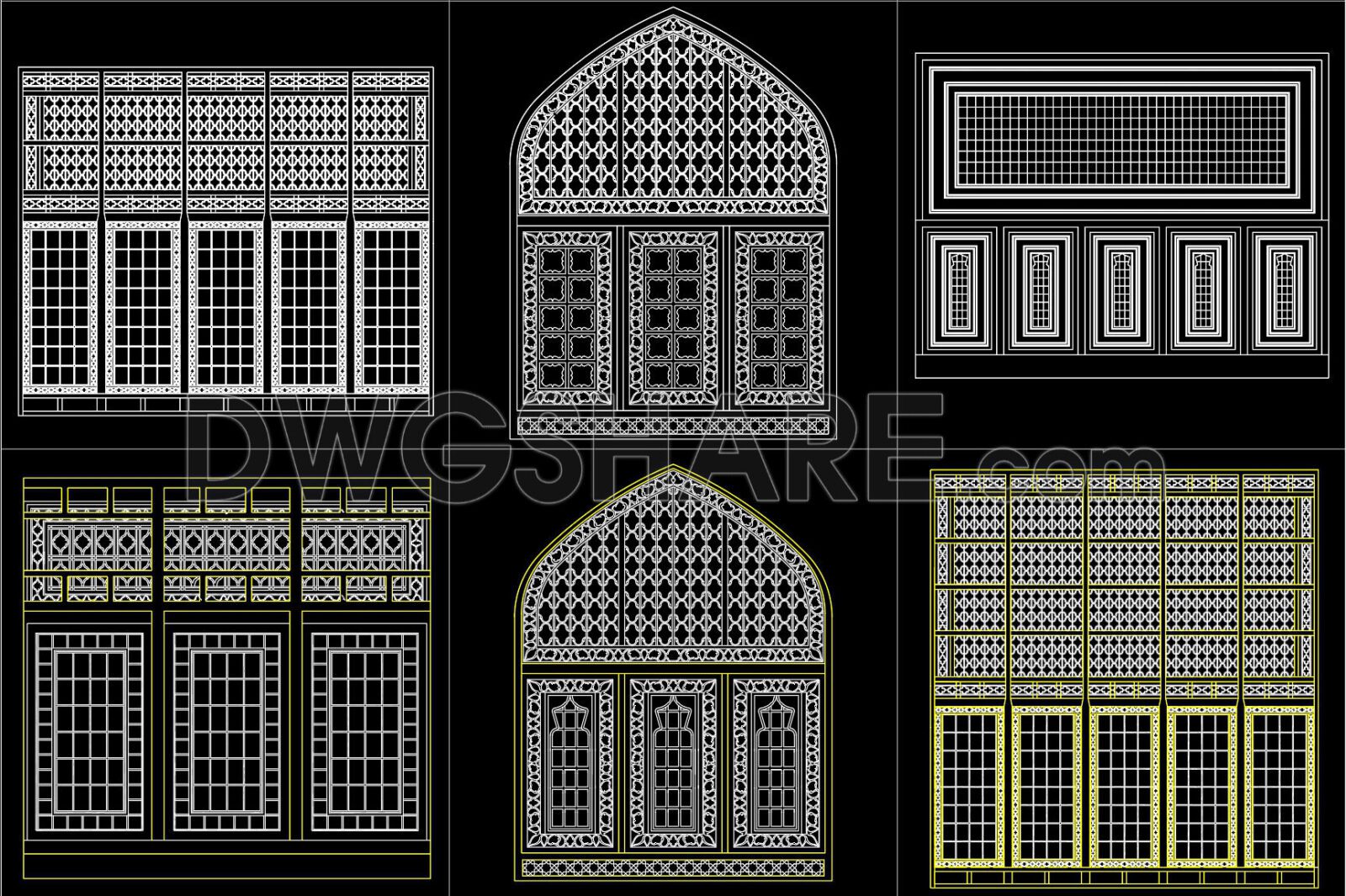 189. Free Download of Decorative Pattern Design CAD Blocks