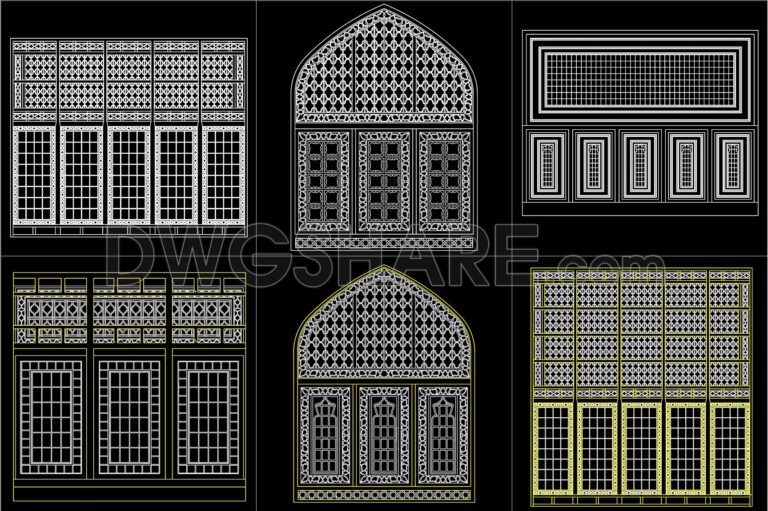 189. Free Download of Decorative Pattern Design CAD Blocks