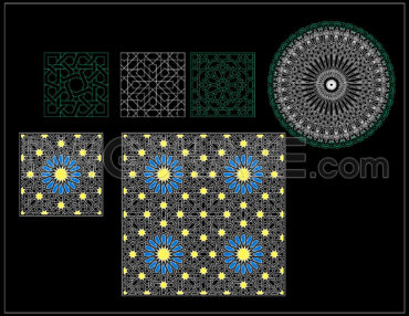 206. Download free CAD drawings of Islamic Geometric Patterns