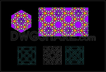 206. Download free CAD drawings of Islamic Geometric Patterns