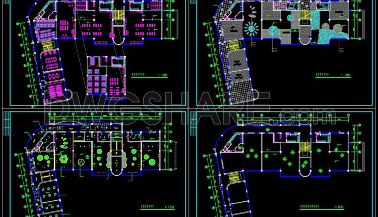 27. Free Download Of Cad Construction Drawings Of A Six-class ...