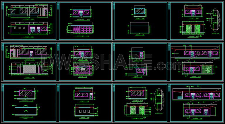 27. Free Download of CAD Construction Drawings of a Six-Class Kindergarten