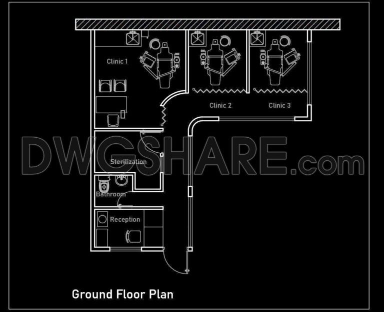 27. Free Download of CAD Drawing for Small Dental Clinic