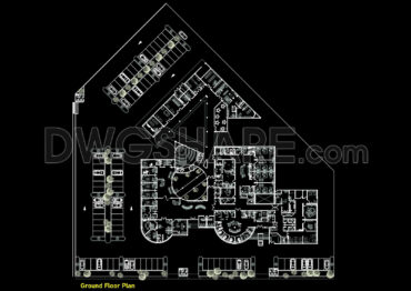29. Free Download of CAD Drawings – Layout of a Physiotherapy Clinic Center