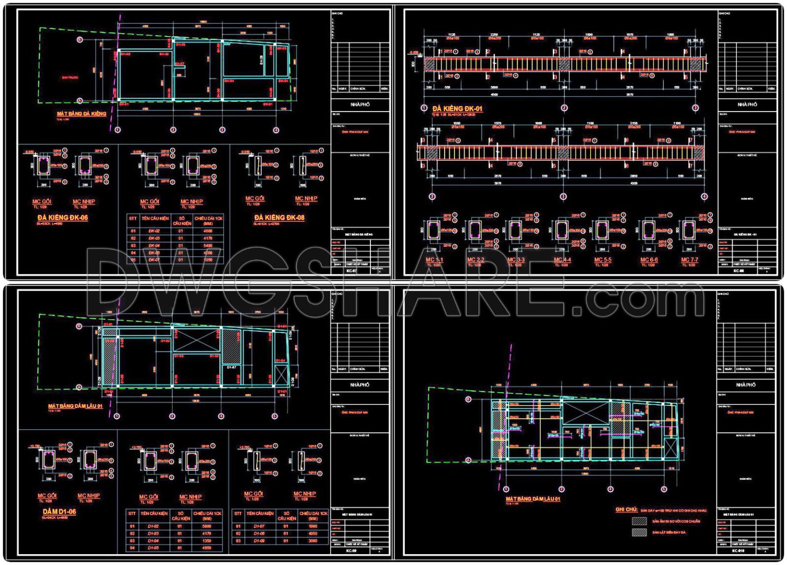 314. Download free CAD structural drawings for a 4.9m x 15m reinforced ...