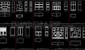 213.Display Cabinets Cad Blocks free download