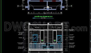 66.Free Download of Steel Stair Plan and Elevation Autocad Drawing DWG