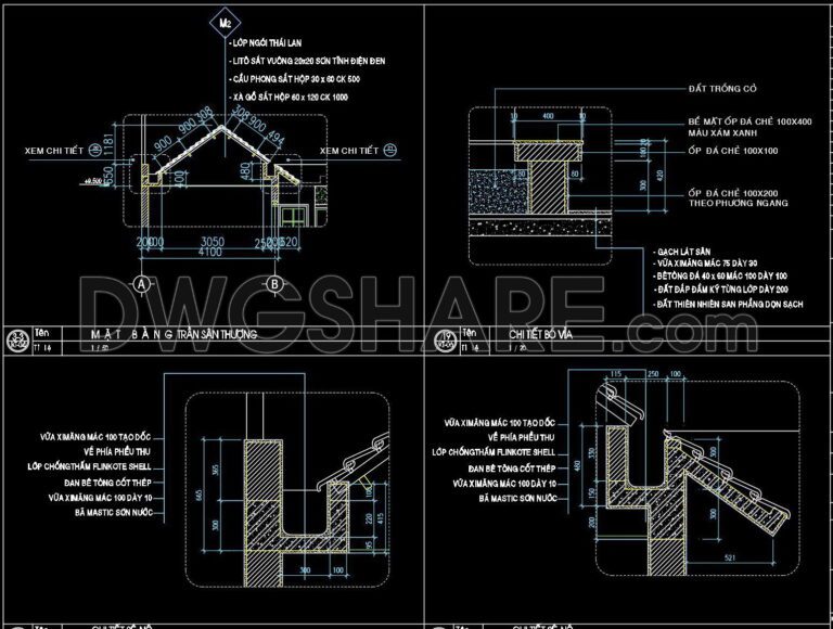397. Free Download of Detailed CAD Drawing of Roof Drainage Gutter ...