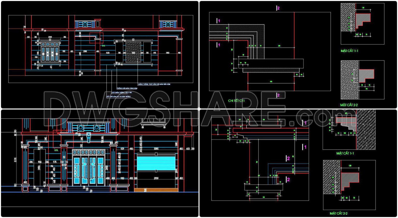 401. Free Download Detailed CAD Drawings of Residential Architecture