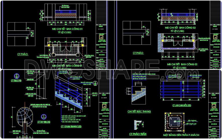 403. Free Download Detailed CAD Drawings of Residential Architecture