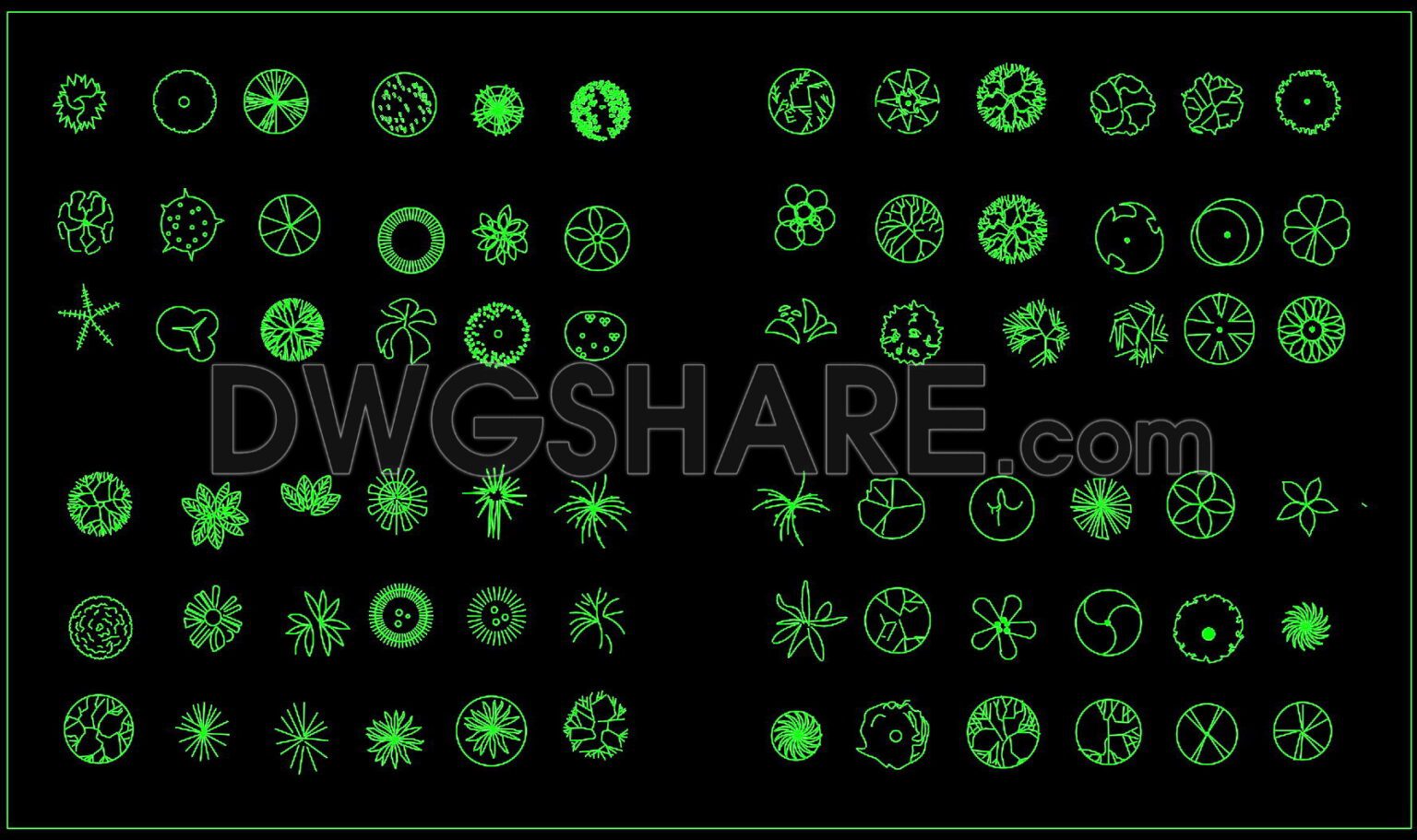 41. Trees AutoCAD blocks free download