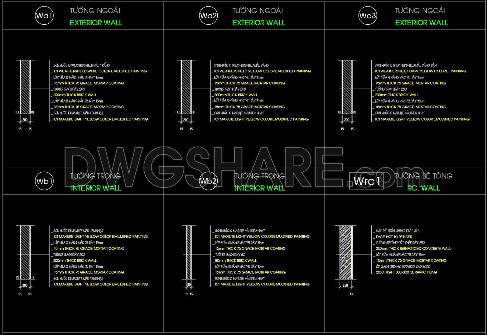 428. Download Free CAD Drawings of Wall, Floor, Base, and Ceiling ...