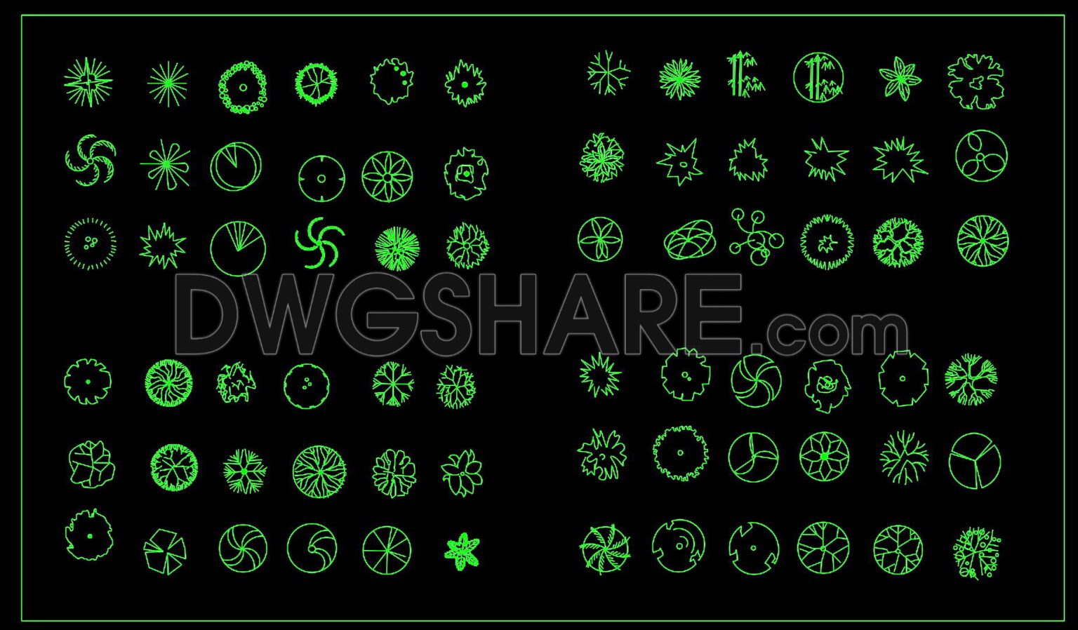 43. Trees AutoCAD blocks free download
