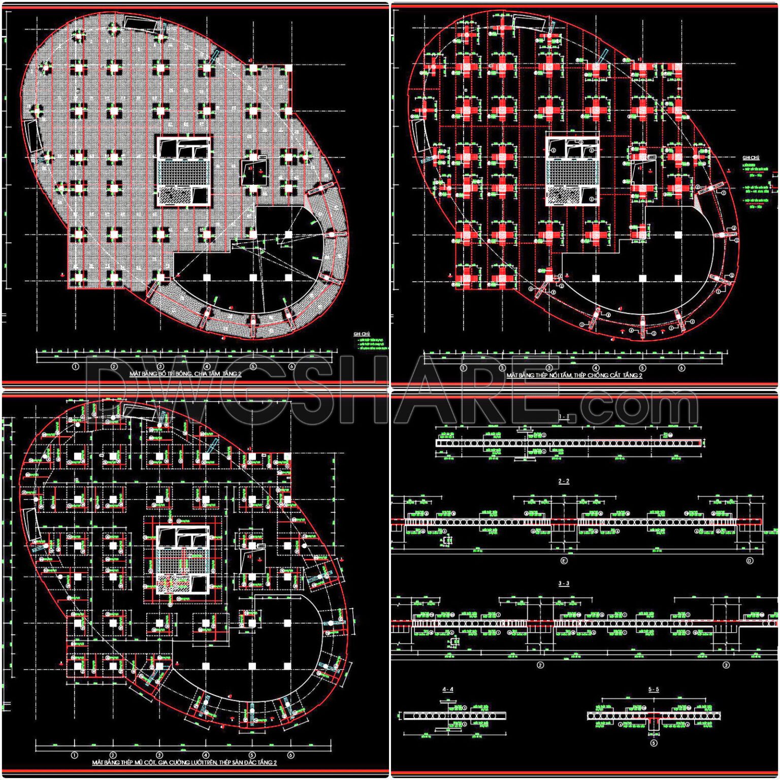 444. Download Free CAD Drawings of Slab Connection Plans, Shear ...