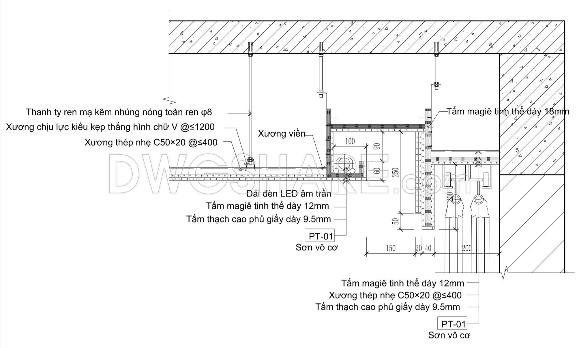 540. Free Download Of Detailed Cad Drawing Of Ceiling For Residential ...