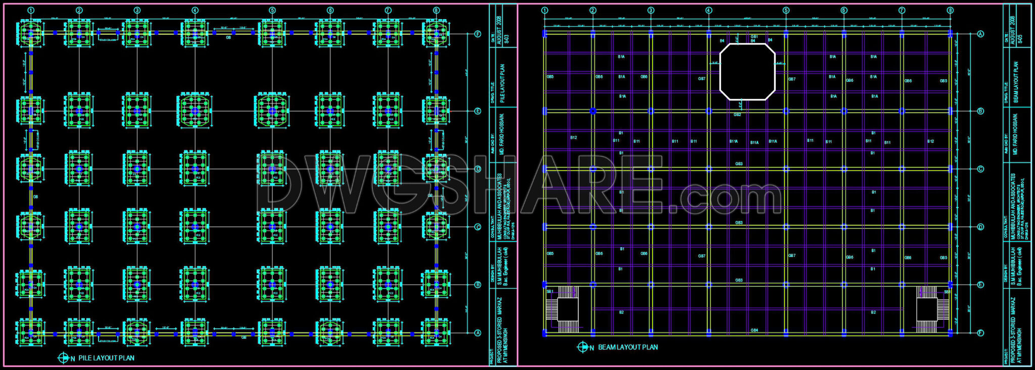604. Free Download DWG Templates for Beam Reinforcement Details