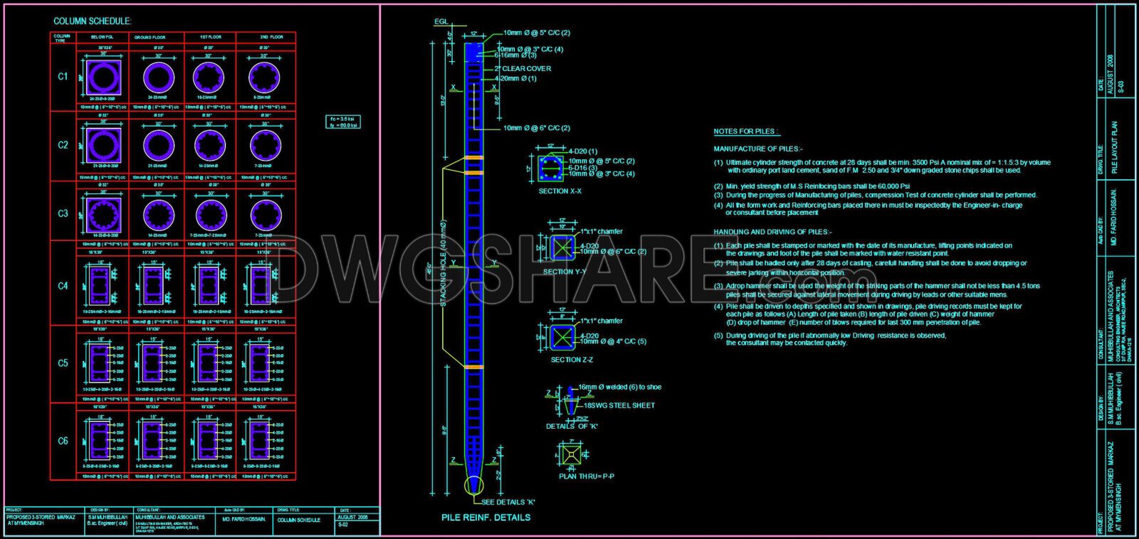 604. Free Download DWG Templates for Beam Reinforcement Details
