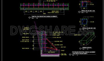 627. Free Download Detailed Concrete Column CAD Drawings
