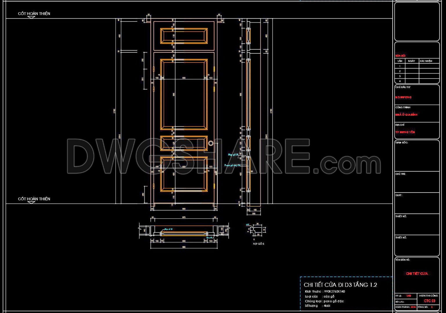 657. Detailed CAD Drawings Of Doors, Windows For Download