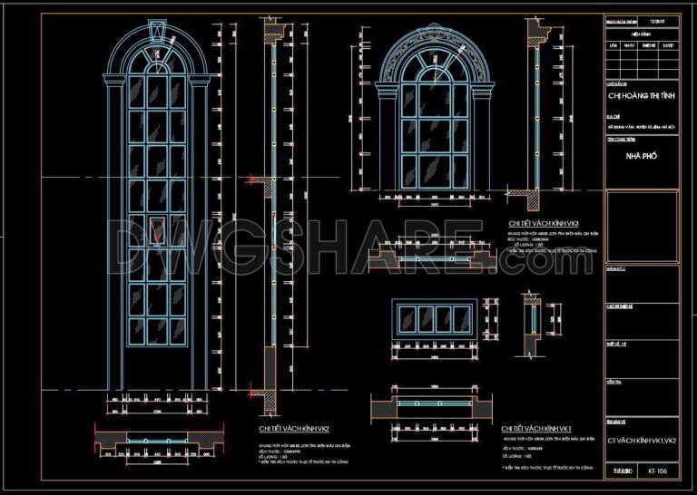 661. Detailed CAD Drawings Of Doors, Windows For Download