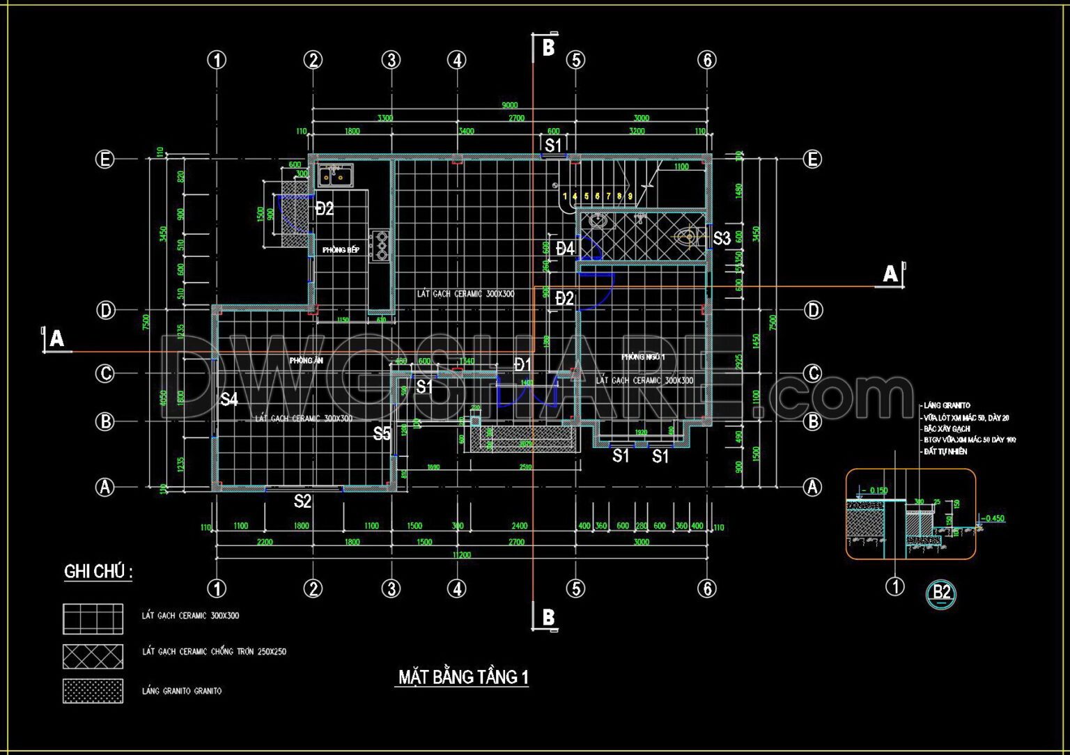 83. Download free detailed CAD drawings of floor plans for a 2-story ...