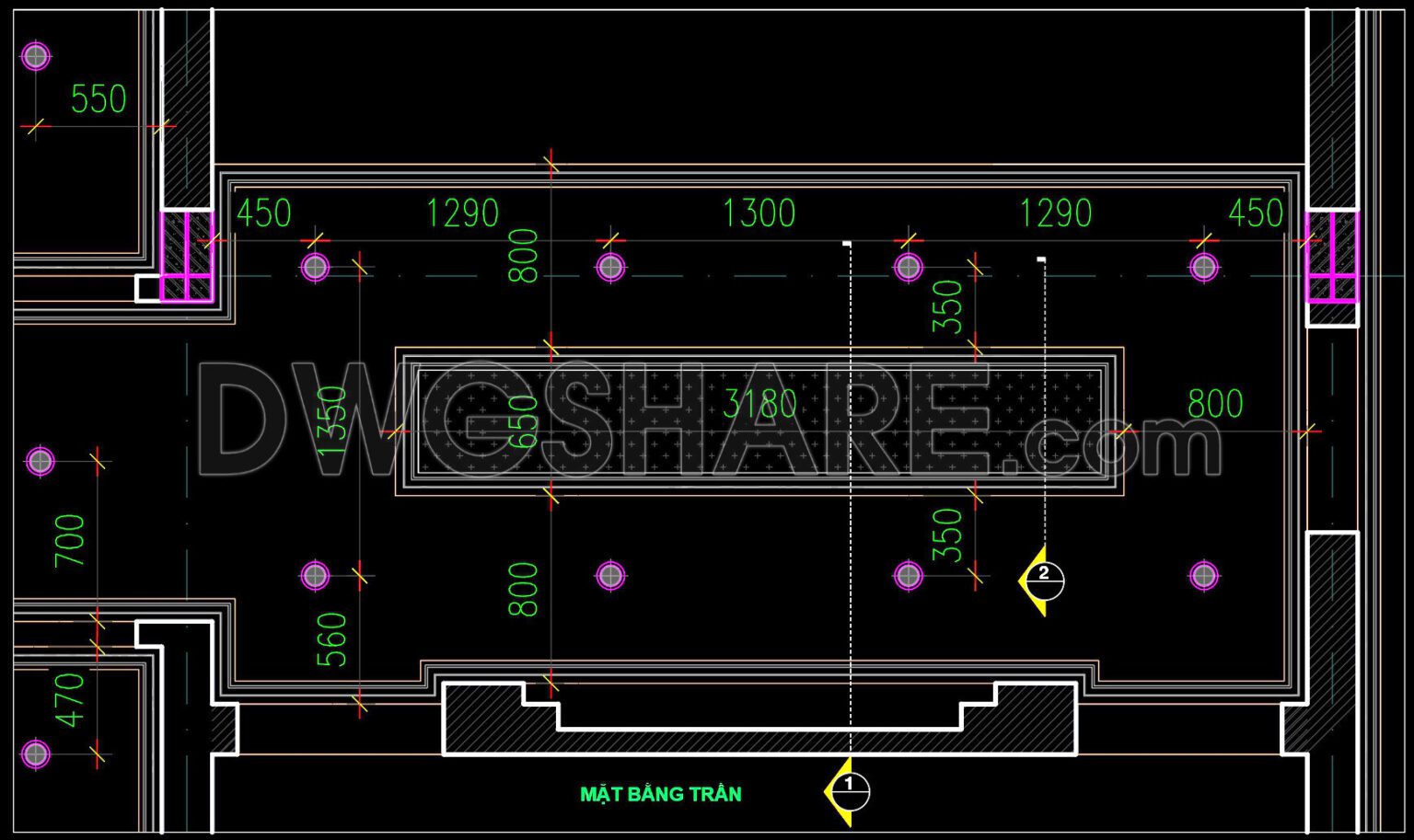184. Free download CAD section of gypsum ceiling with classic European ...