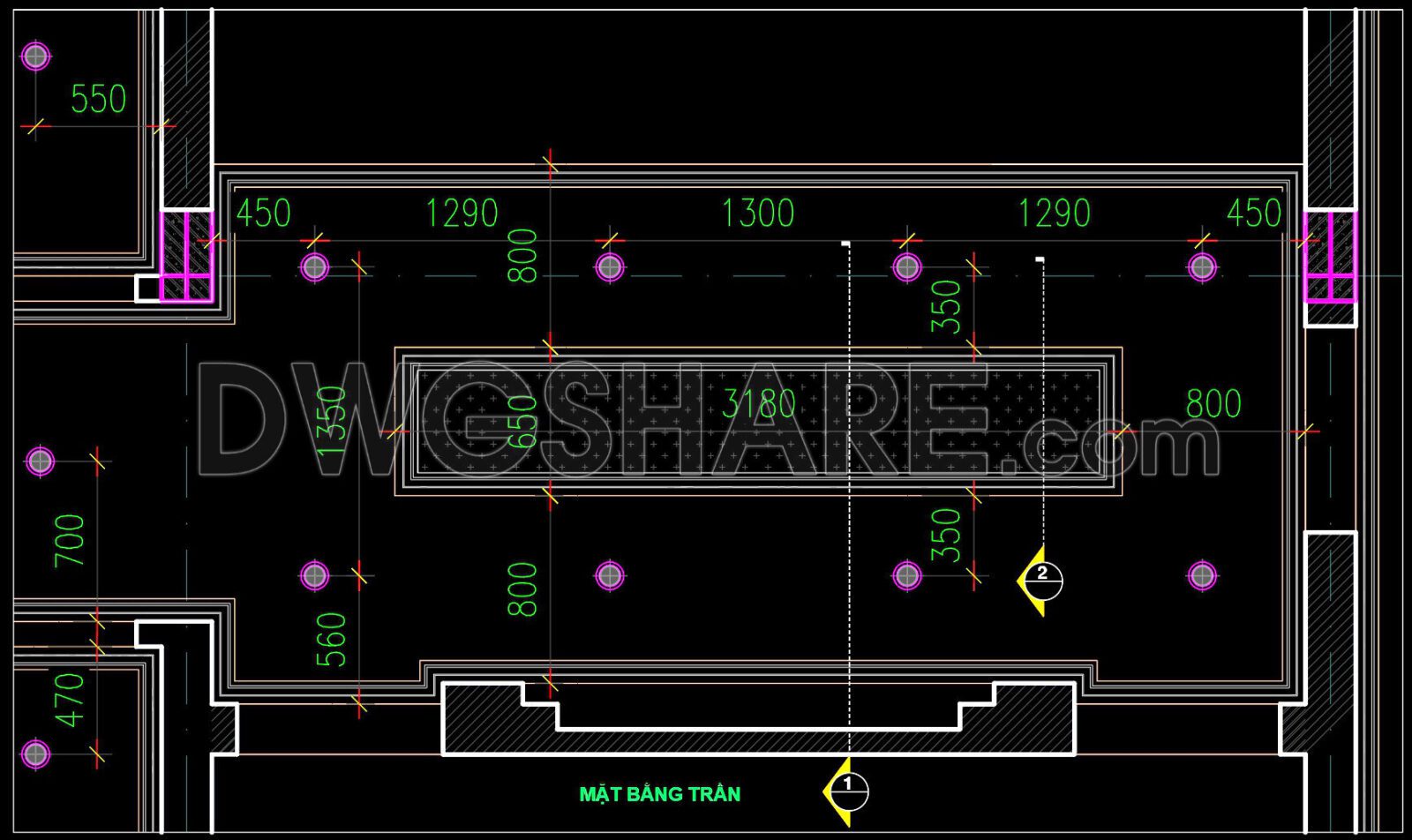 184. Free download CAD section of gypsum ceiling with classic European ...