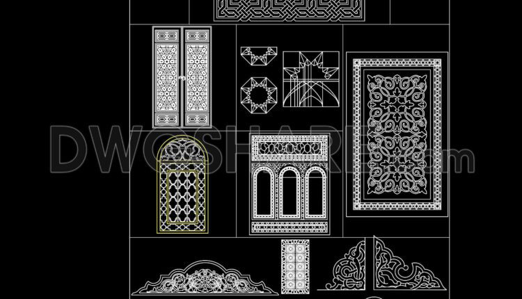 190. Free Download Of Decorative Pattern Design Cad Blocks - Free Cad ...