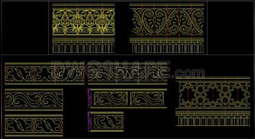 191. Free Download of Decorative Pattern Design CAD Blocks