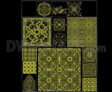 193. Free Download of Decorative Pattern Design CAD Blocks