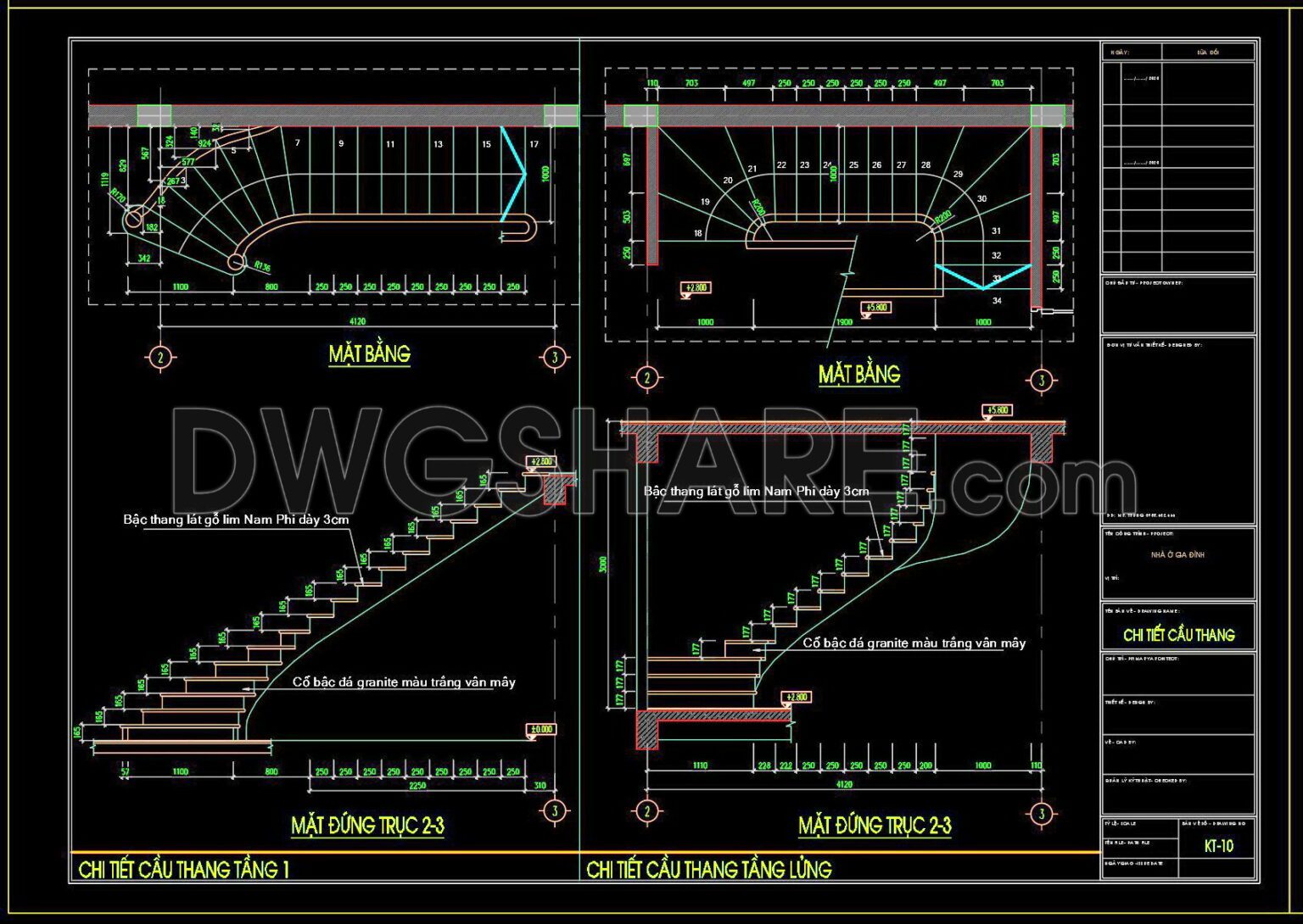 301. Free Download detailed CAD drawings of townhouse stairs