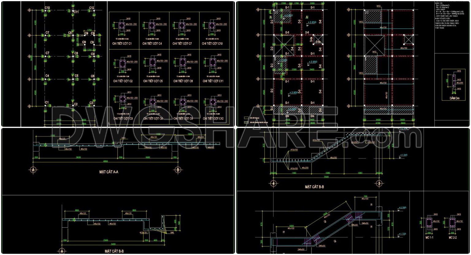 316. Download free CAD structural drawings for a 8.3m x 16m reinforced ...