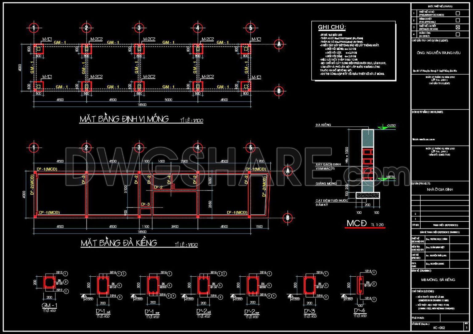 318. Download free CAD structural drawings for a 4m x 18.5m reinforced ...