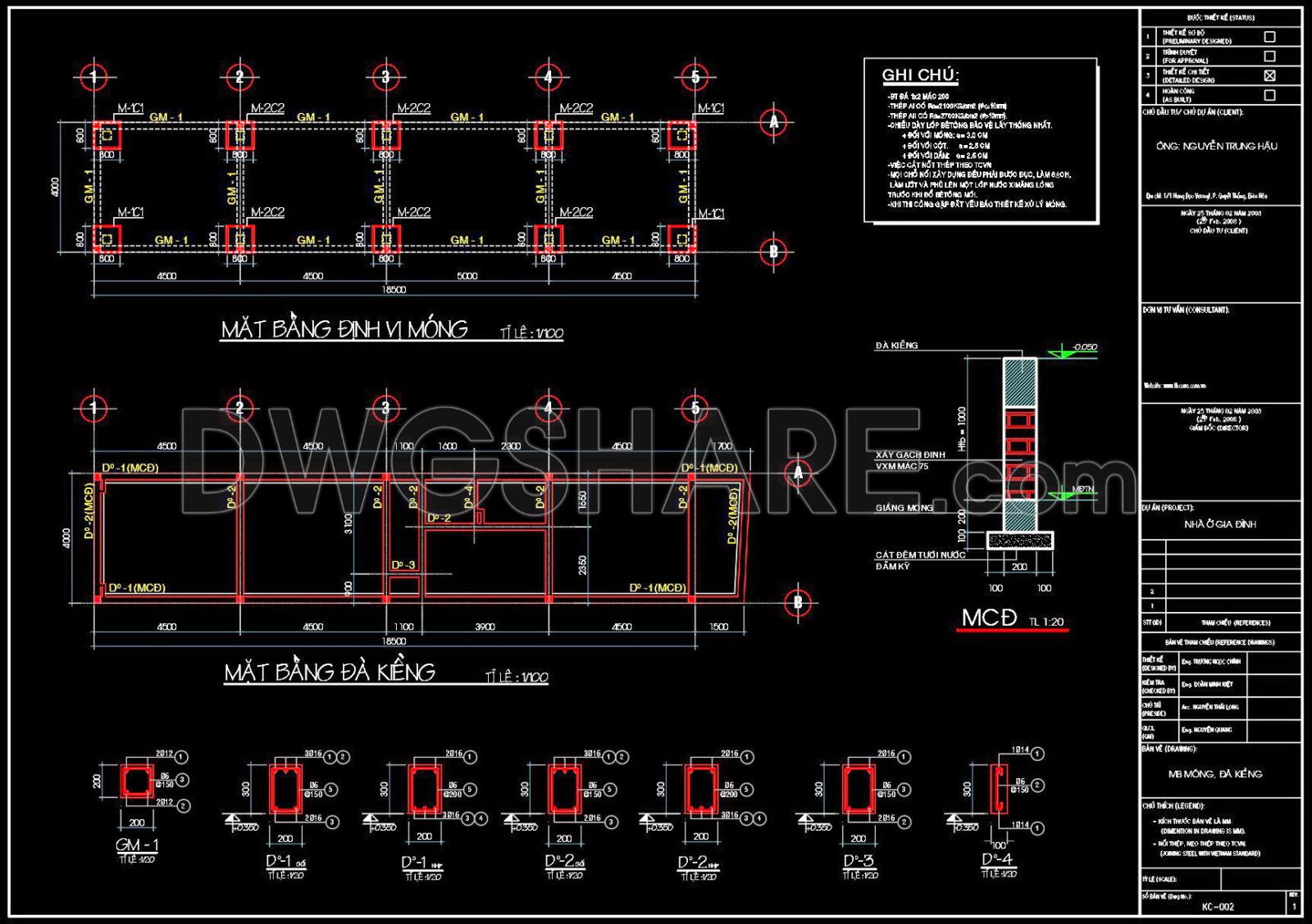 318. Download free CAD structural drawings for a 4m x 18.5m reinforced ...