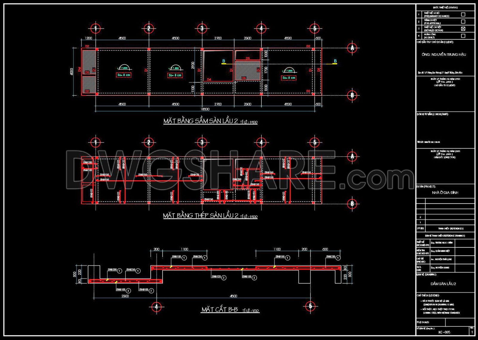 318. Download free CAD structural drawings for a 4m x 18.5m reinforced ...