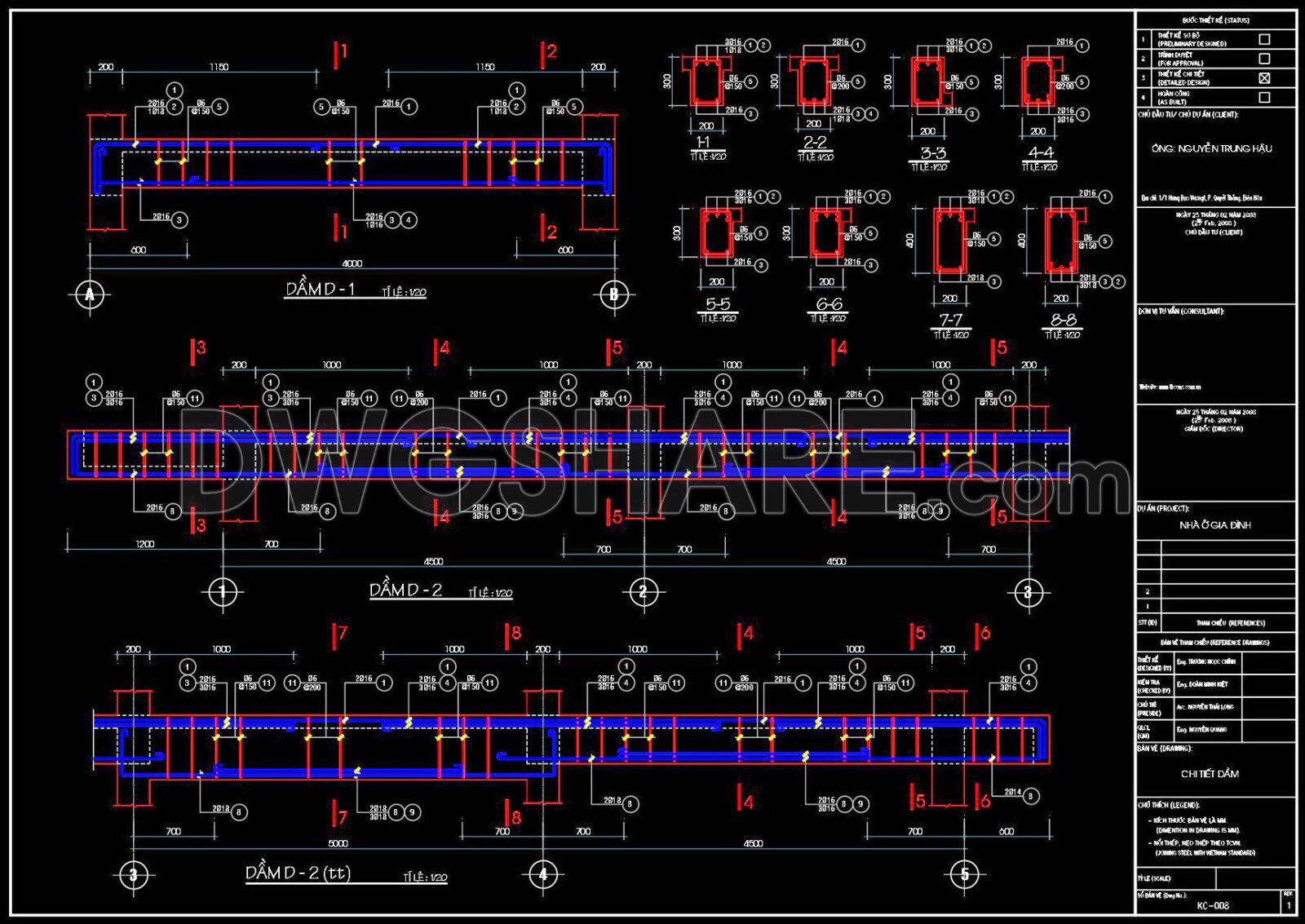318. Download free CAD structural drawings for a 4m x 18.5m reinforced ...
