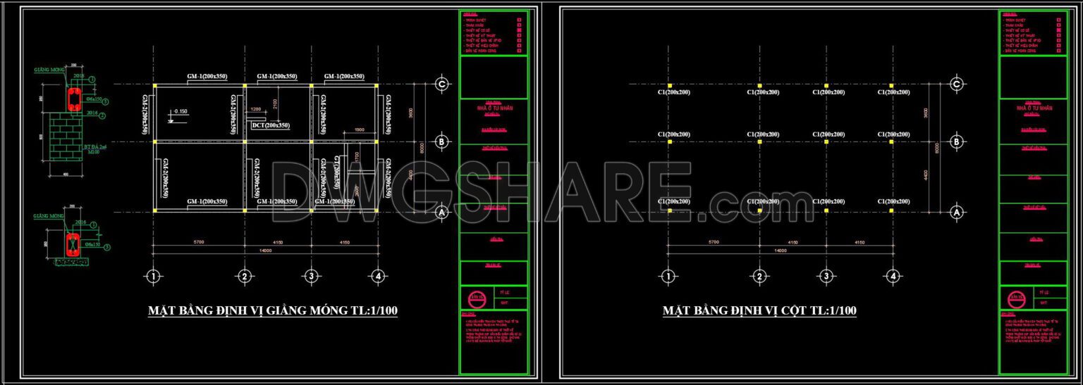 319. Download free CAD structural drawings for a 8m x 14m reinforced ...