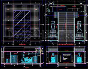 335. Detailed Generator Room CAD Drawing (Floor Plan, Sections) Free ...