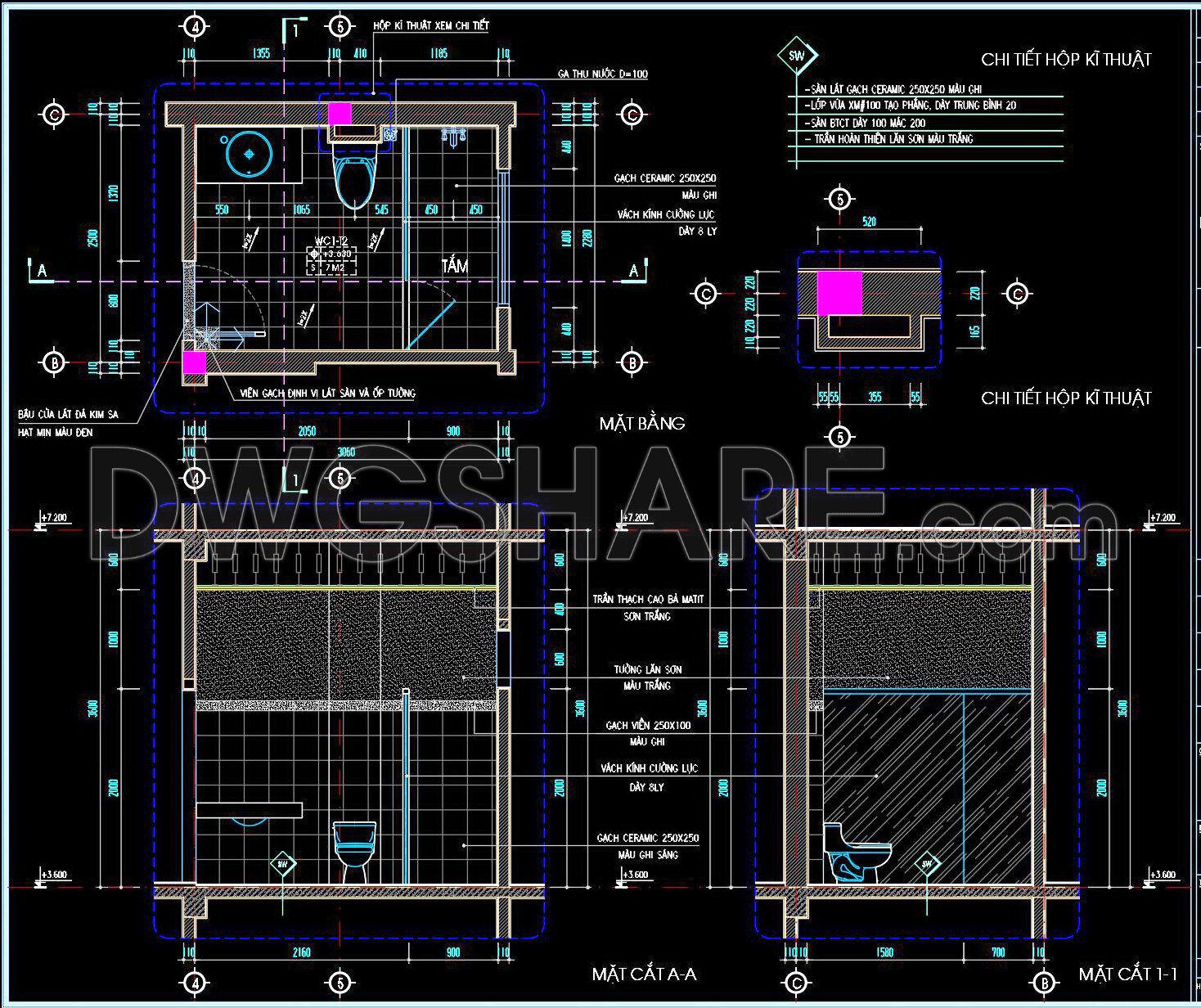 365. Detailed Toilet CAD Drawings – Free Download for Construction Projects