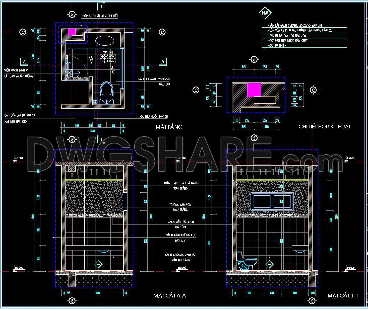 365. Detailed Toilet Cad Drawings – Free Download For Construction ...