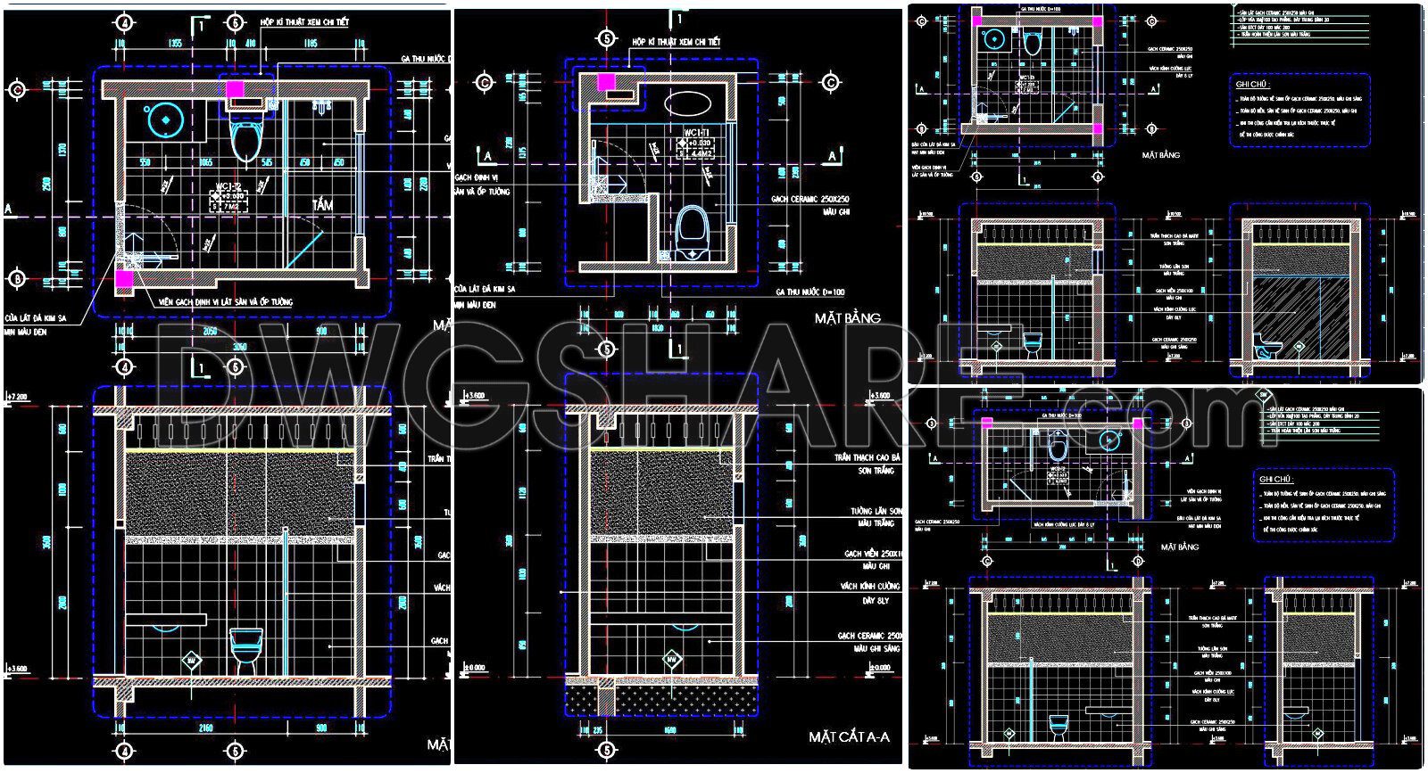 365. Detailed Toilet CAD Drawings – Free Download for Construction Projects