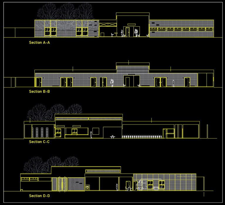 37. Local Hospital CAD Plan with Dormitory – Free Download