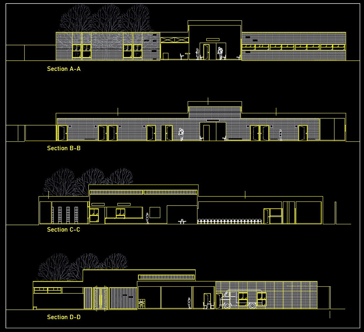 37. Local Hospital CAD Plan with Dormitory – Free Download