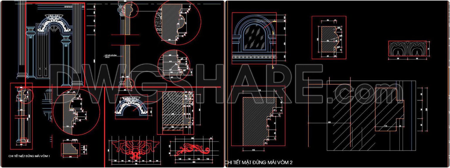 408. Free download of CAD drawings of European classical architectural ...