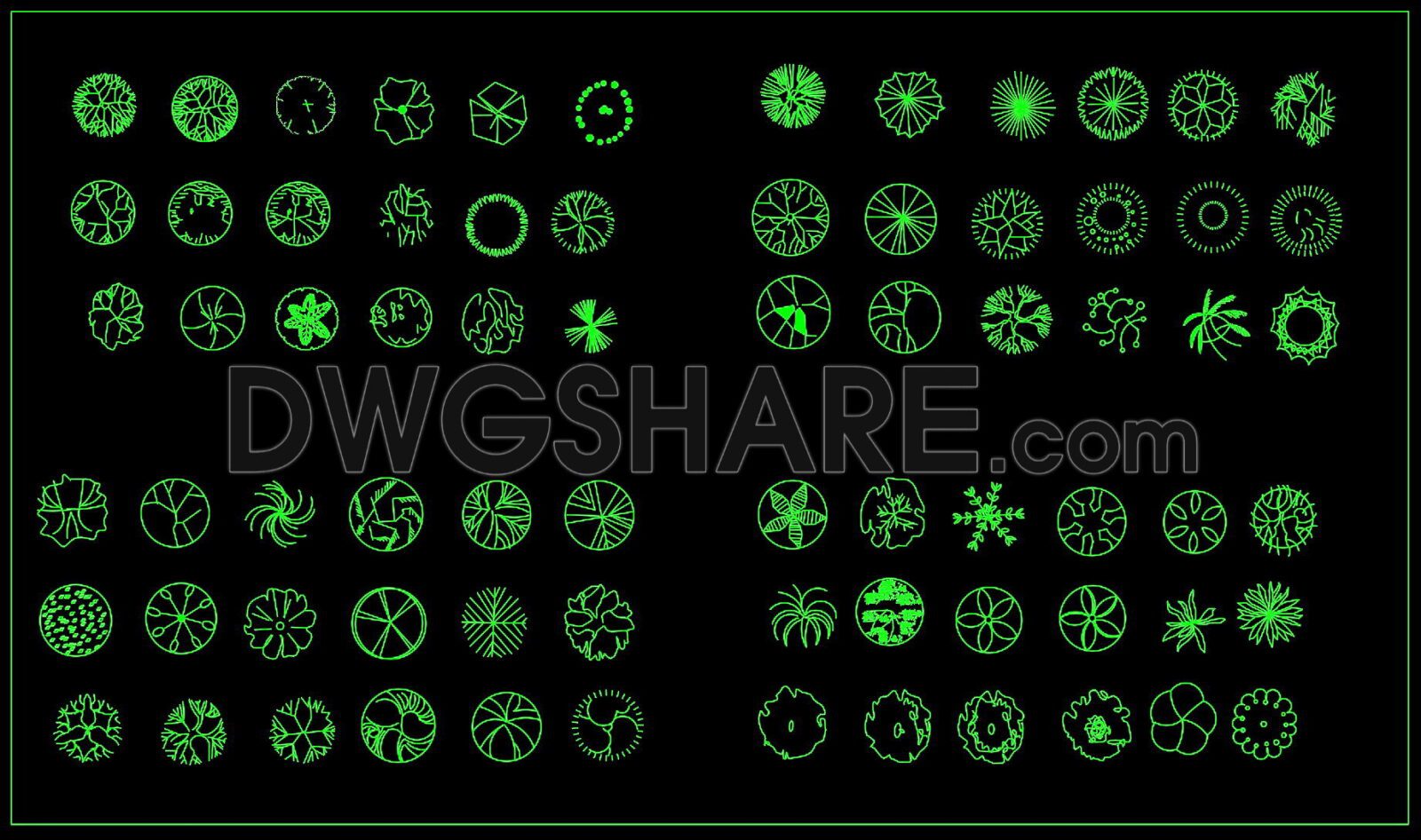 44. Trees AutoCAD blocks free download