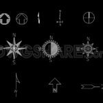 47. Free Download North Arrow & Compass Rose Cad Blocks (3) - Free Cad ...