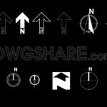 47. Free Download North Arrow & Compass Rose Cad Blocks (1) - Free Cad ...