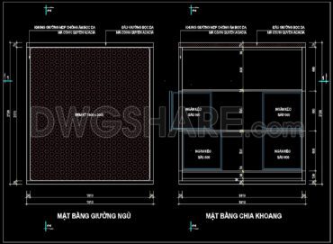 51. Free Download Detailed Modern Bed CAD Drawing