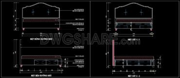 51. Free Download Detailed Modern Bed CAD Drawing