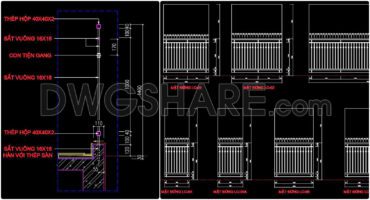 550. Free Download CAD Details for Balcony & Stair Railing Designs